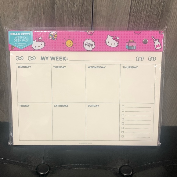 Hello Kitty | Office | Sanrio Hello Kitty Pink My Week 6 Perforated ...